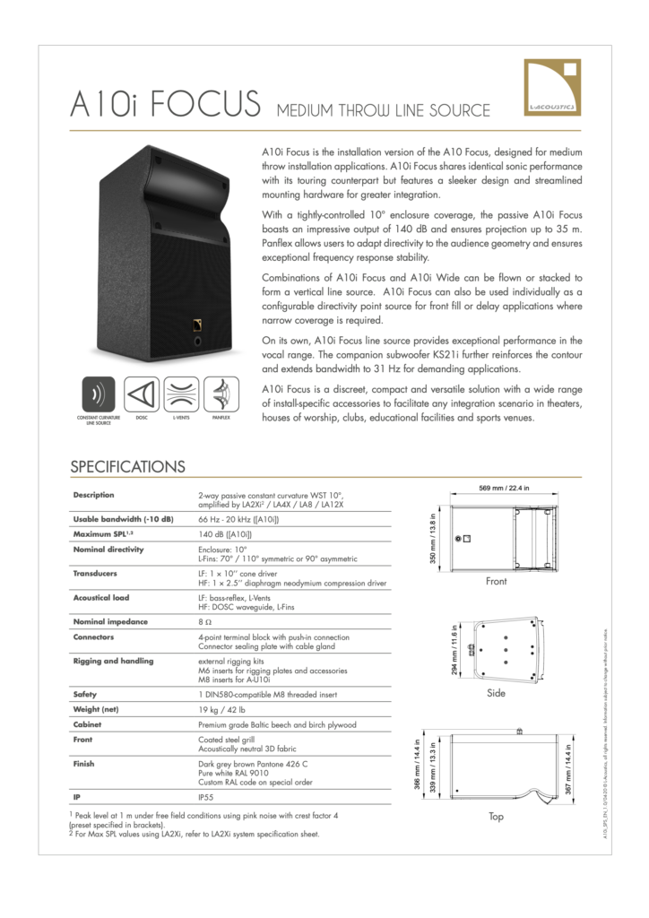 A10i Focus - L.Acoustics